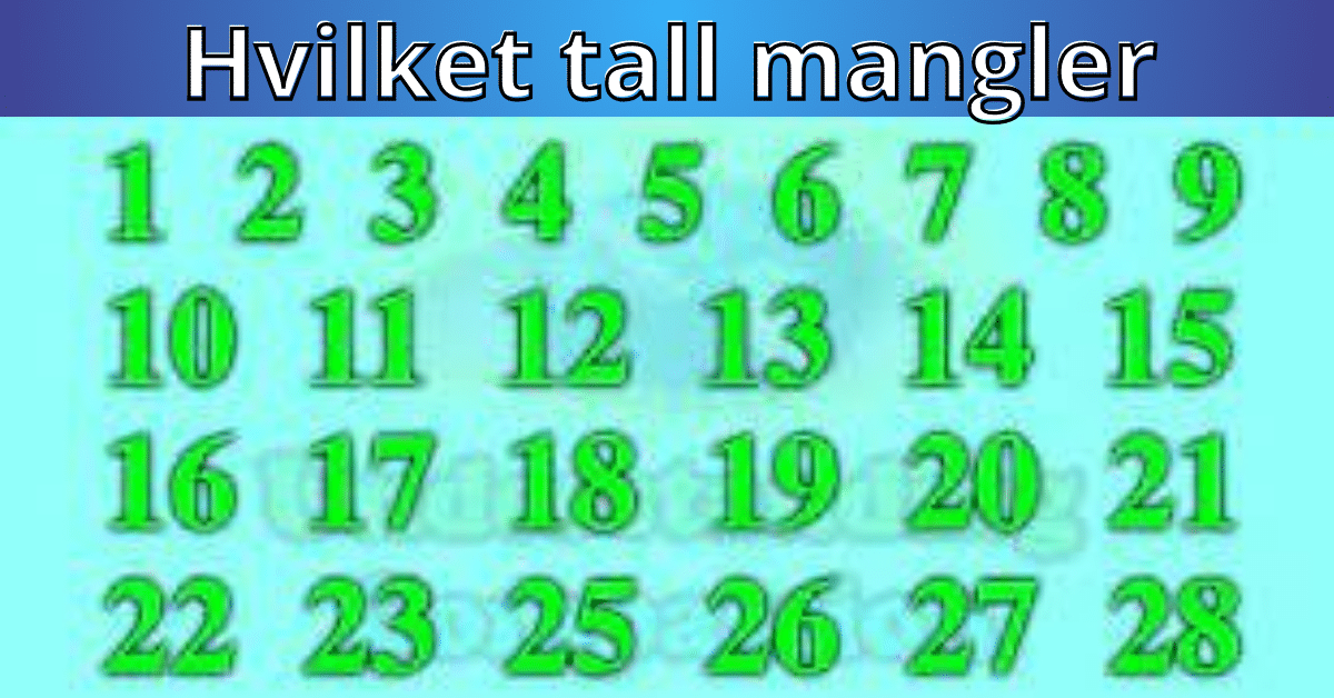 Hvis du kan finne det manglende tallet, er du et geni! Ingen korrekte ...